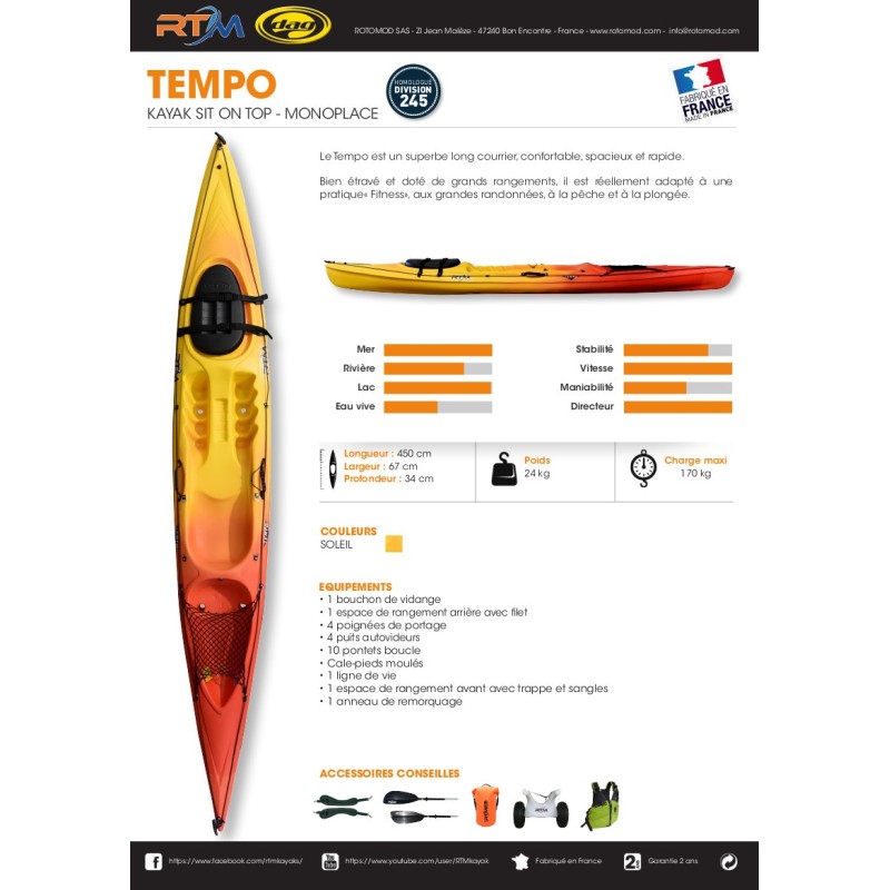 Kayak Tempo de Rotomod